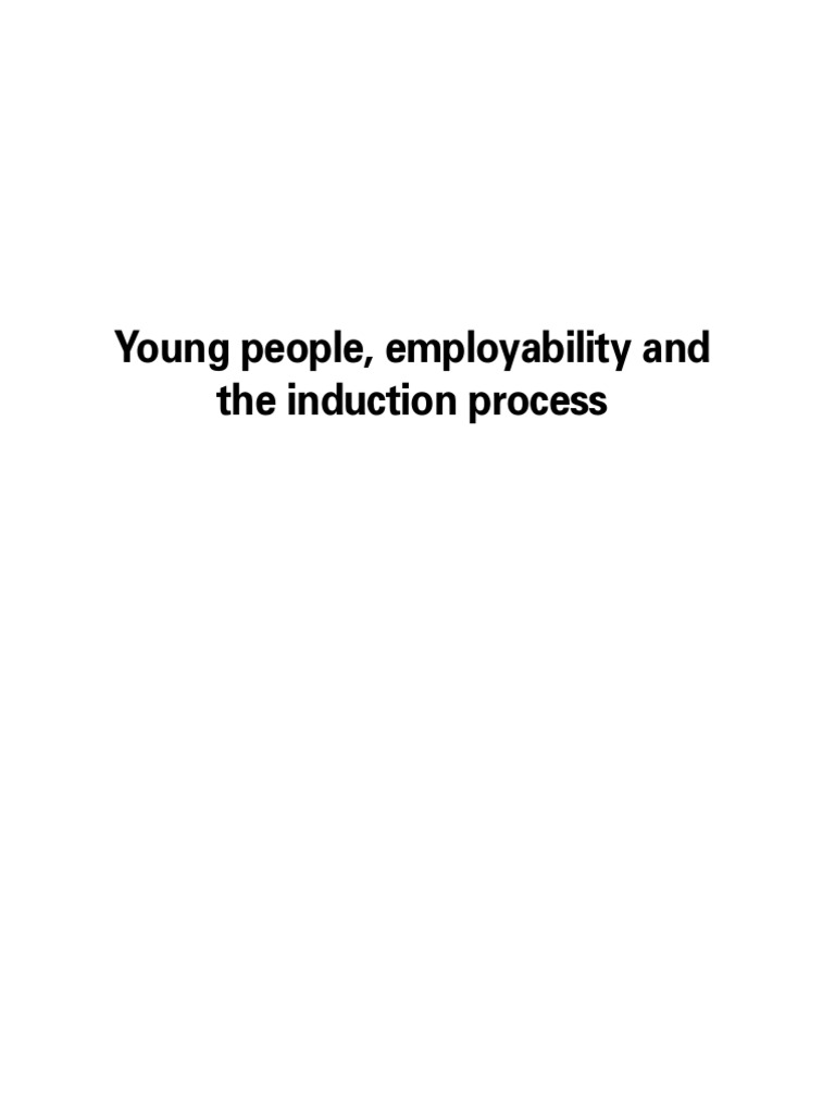 Young People, Employability and The Induction Process | PDF ...
