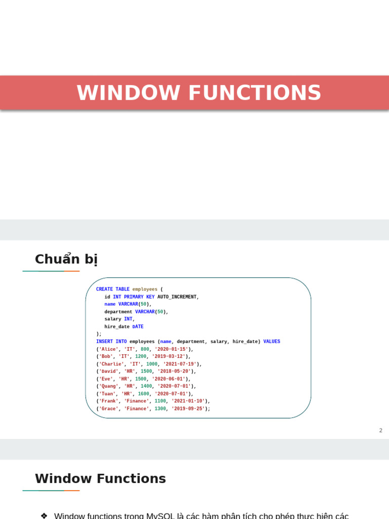 Slide B15 - Window Function | PDF