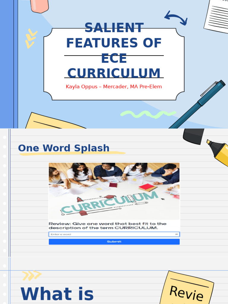 Salient Features of Curriculum | PDF | Curriculum | Learning