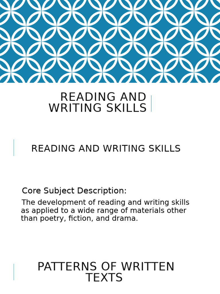Patterns of Written Text 2025 | PDF | Definition | Narration