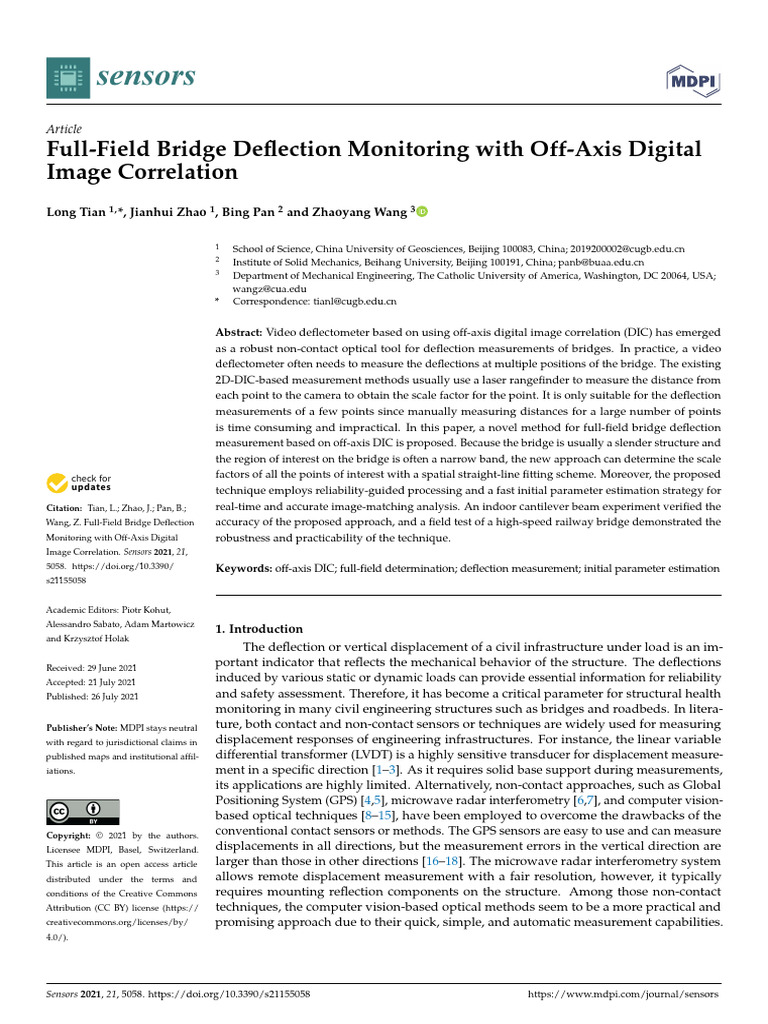 Full-Field Bridge Deflection M | PDF | Camera | Camera Lens