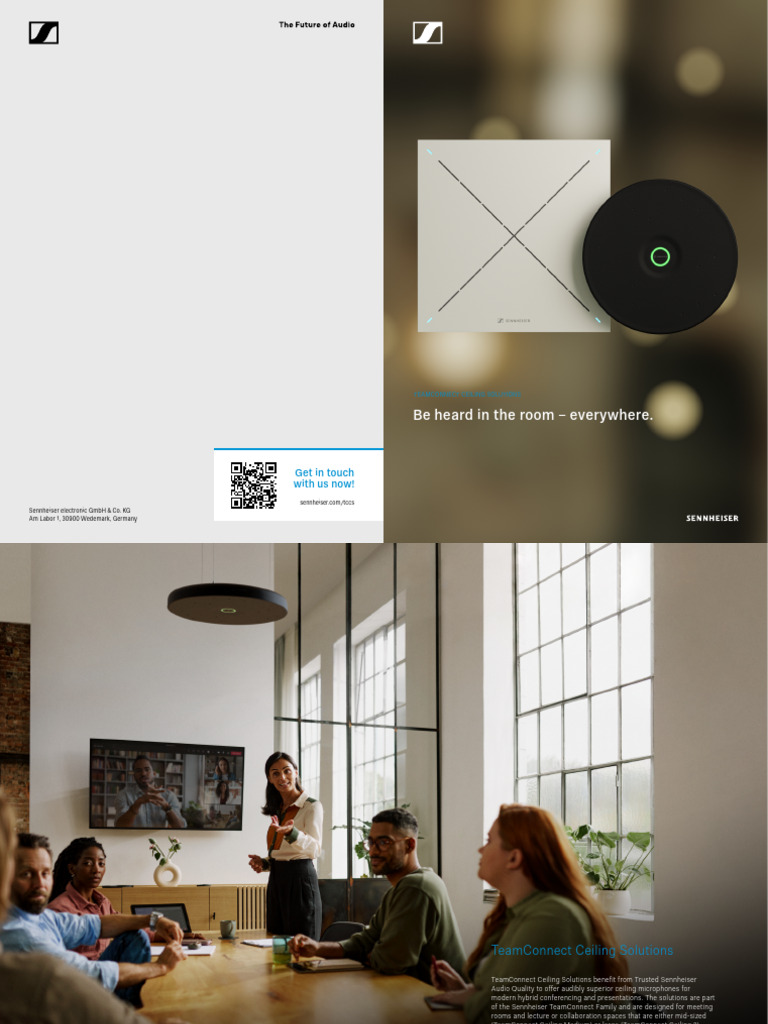Sennheiser TeamConnect Ceiling Solutions | PDF | Microphone | Decibel