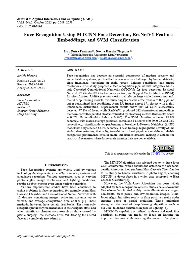 Face Recognition Using MTCNN Face Detection, ResNetV1 Feature ...