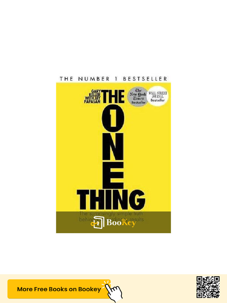 One Thing PDF | PDF | Self-Management | Self Control