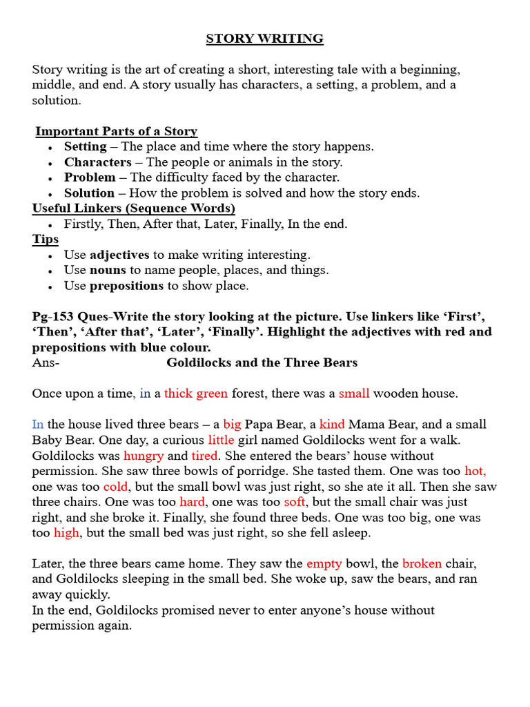 Story Writing G4 251018 111056 | PDF