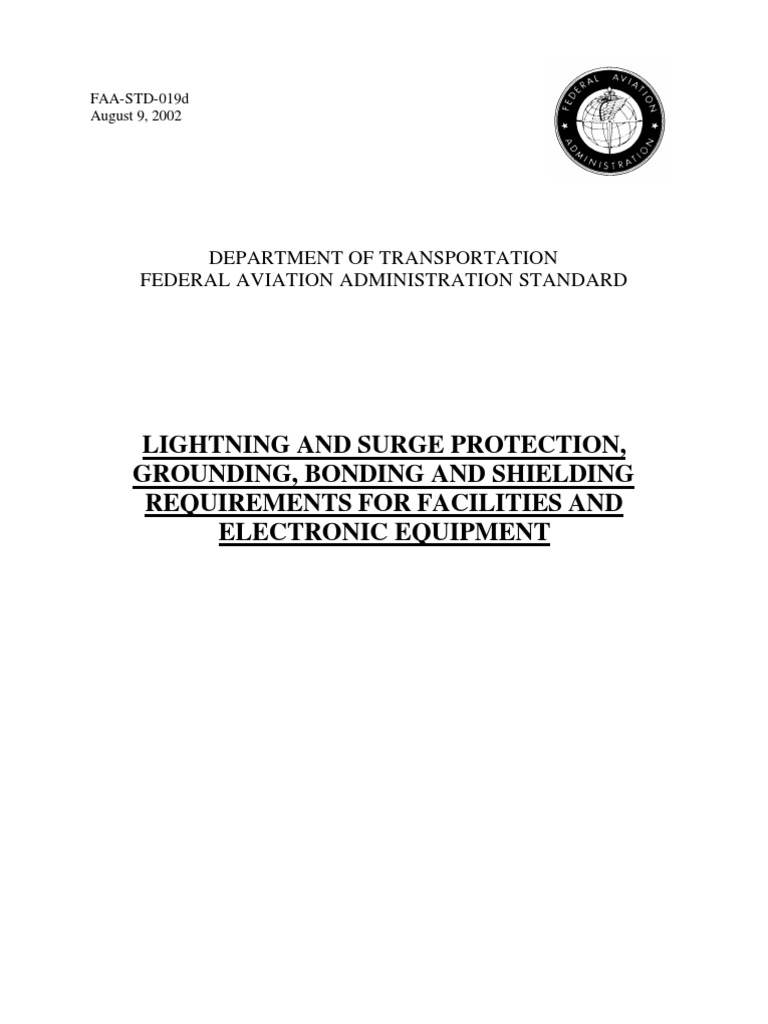 FAA STD 019d | PDF | Electrostatic Discharge | Electromagnetic Interference