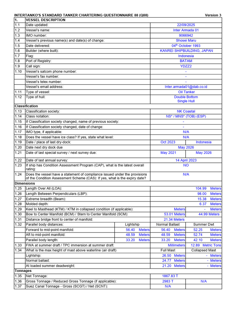 Mt Inter Armada 01 q88 | PDF | Tonnage | Ships