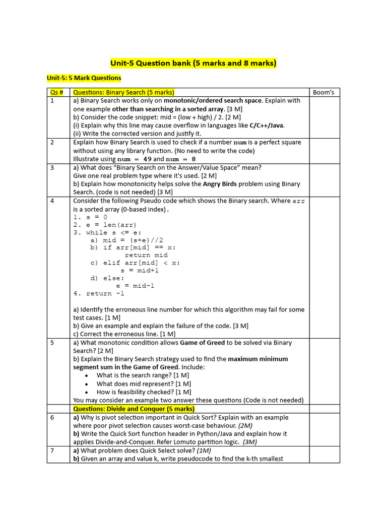 ICP Unit-5 (5 and 8 Marks) Model Questions | PDF | Computer Programming ...