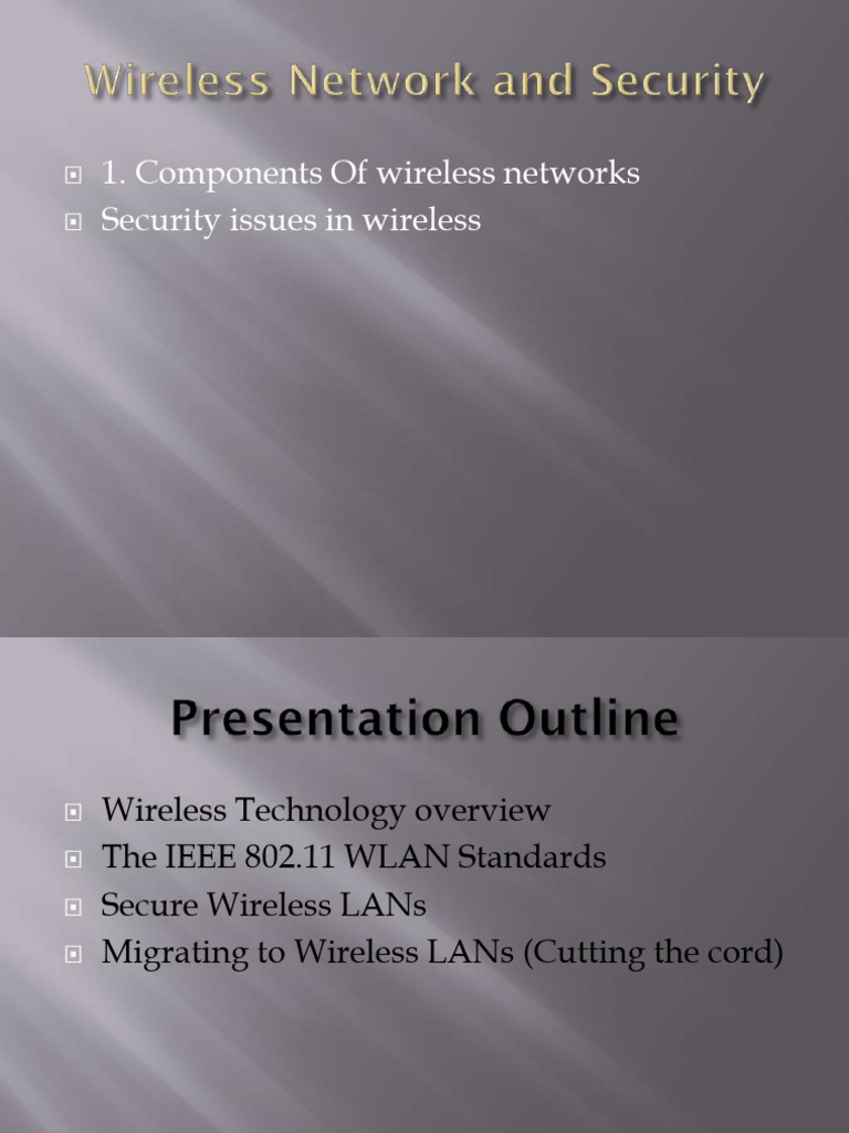 Wireless Network & Security | PDF | Computer Network | Ieee 802.11