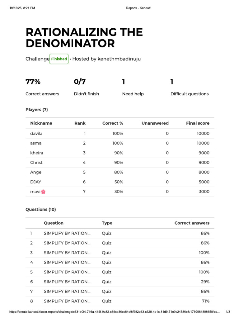 Rationalizing The Denominator PDF | PDF
