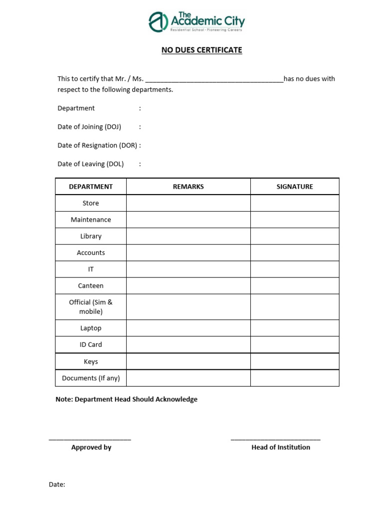 Tac - BLR - Noc Form | PDF