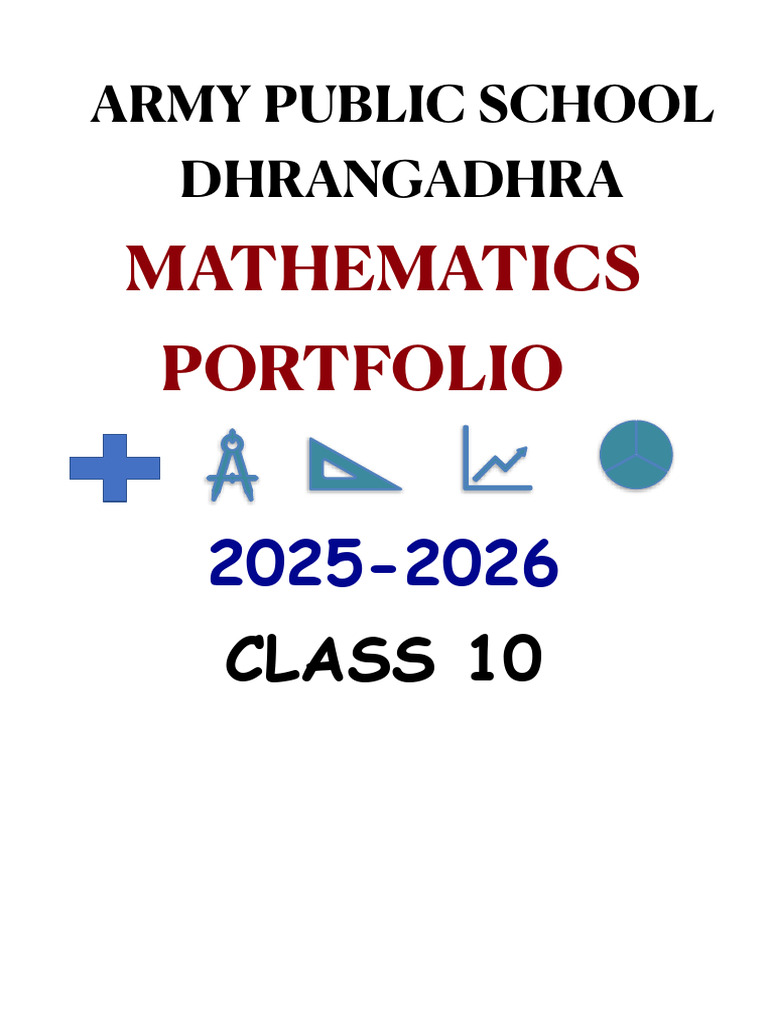 Class 10 Mathematics Portfolio 2025-2026 | PDF | Sphere | Euclidean ...