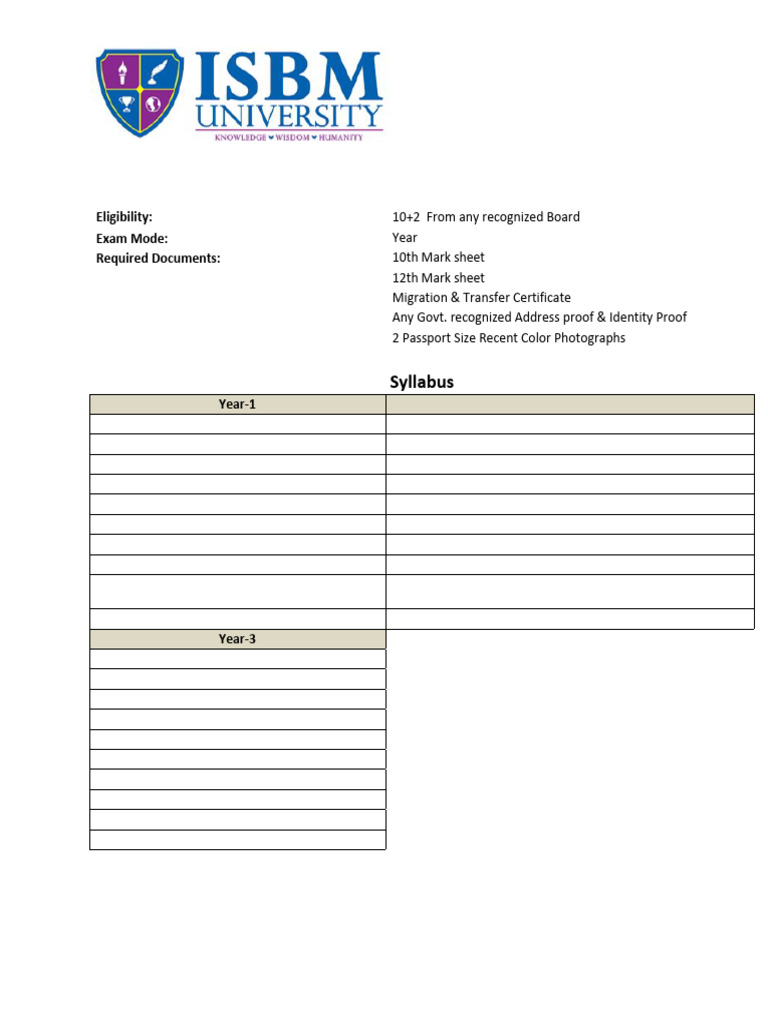 BCA Course Eligibility and Syllabus Guide | PDF