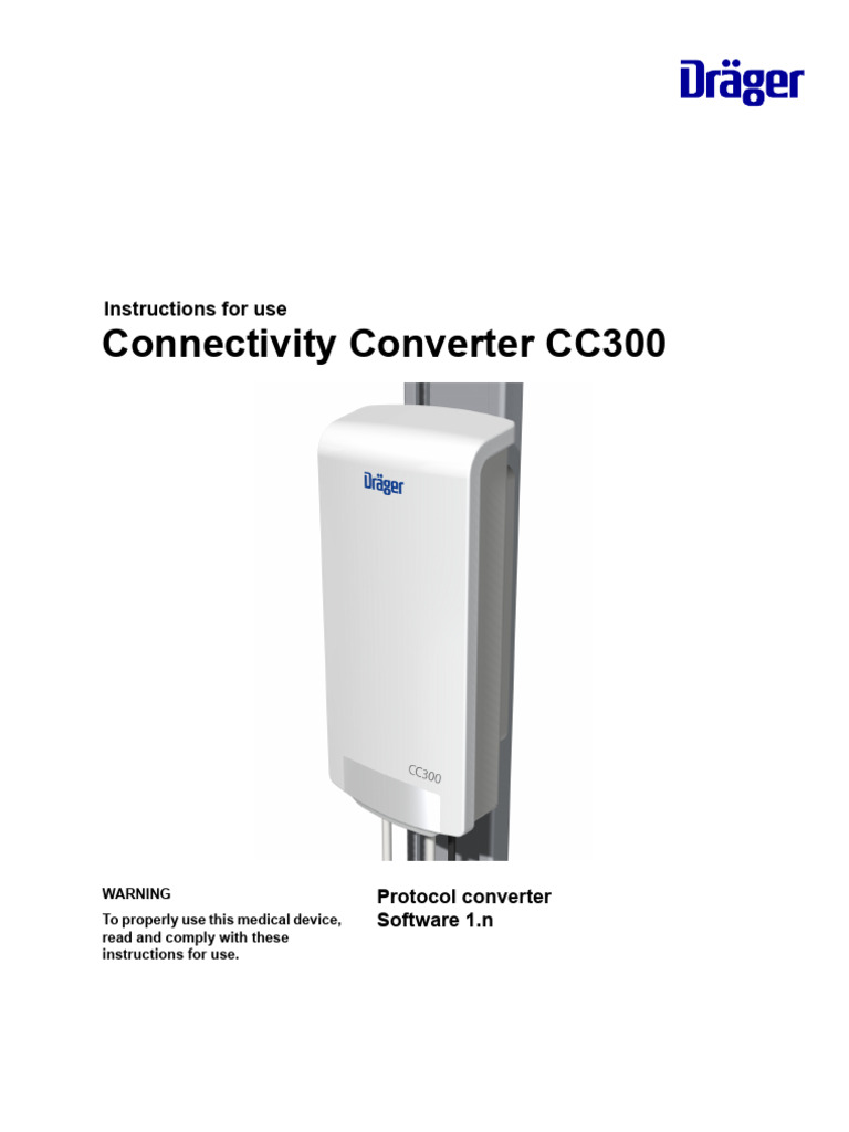 Connectivity Converter Cc300 Protocol Converter SW 1n Ifu 9055930 en ...