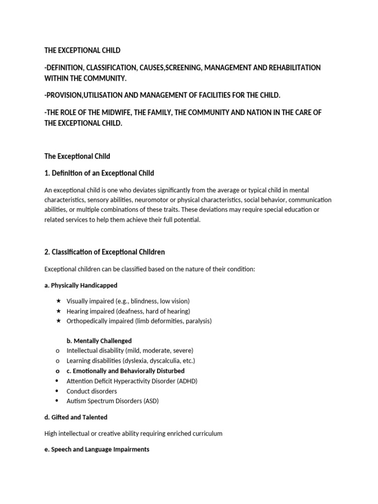 Understanding Exceptional Children | PDF | Intellectual Disability ...