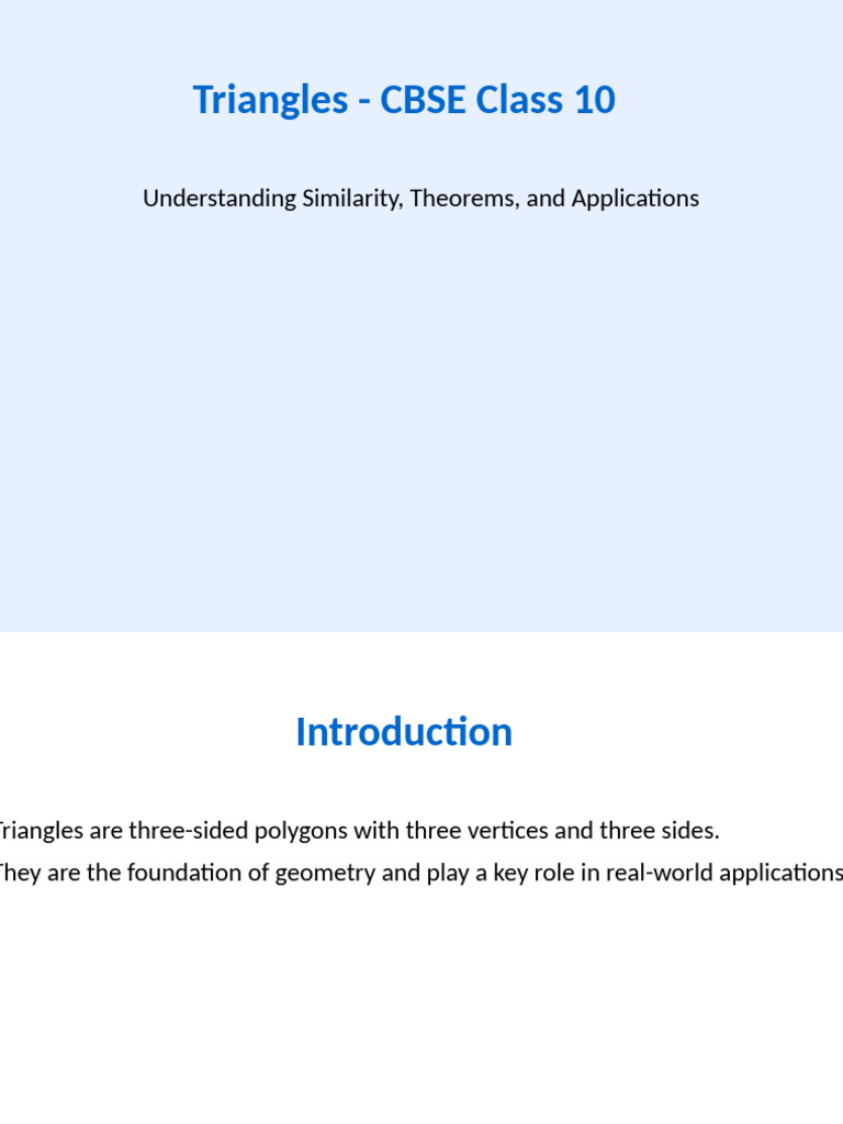 Triangles CBSE Class10 | PDF | Triangle | Area