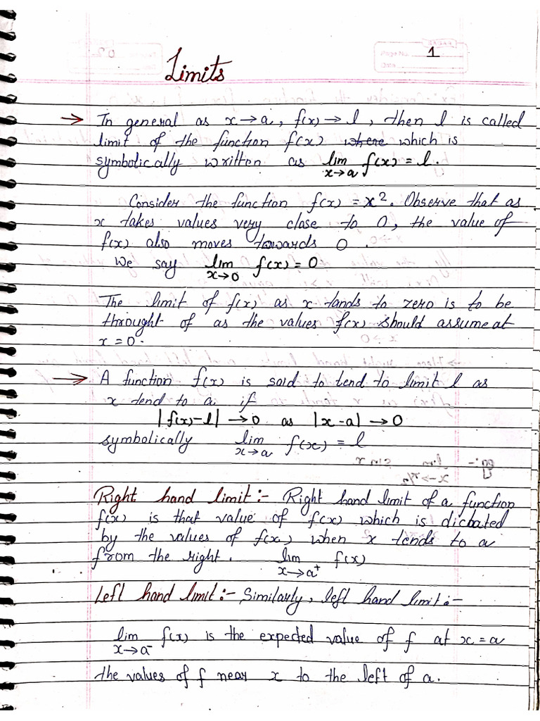Notes of Limits | PDF