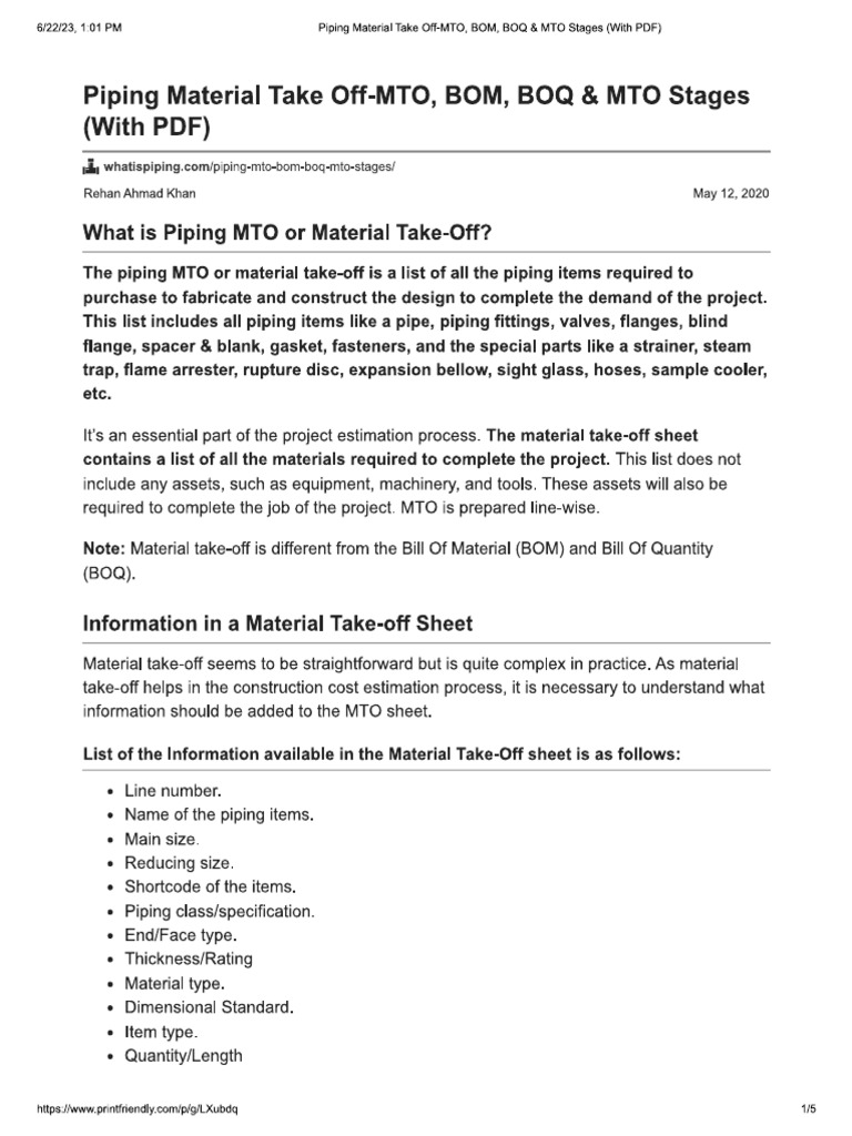 MTO Guidlines | PDF