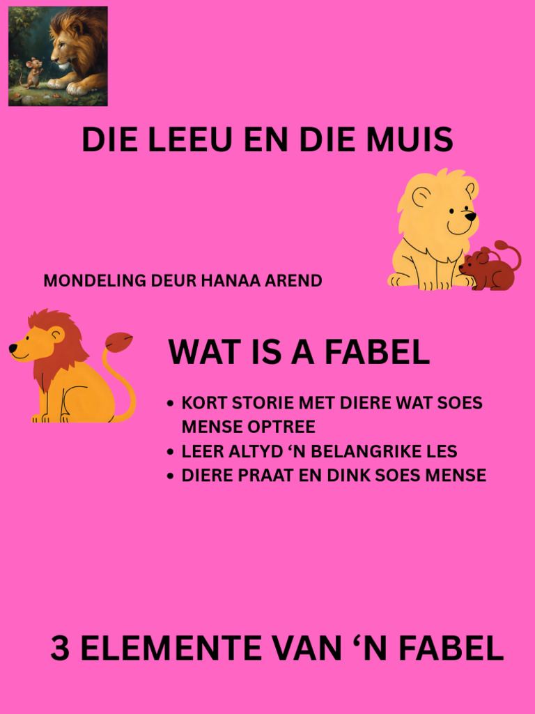 Die Muis en Die Leeu | PDF