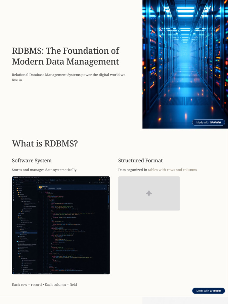 RDBMS the Foundation of Modern Data Management | PDF | Database Transaction | Relational Database