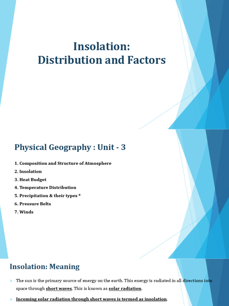 Distribution of Insolation Factors | PDF | Sun | Atmosphere Of Earth
