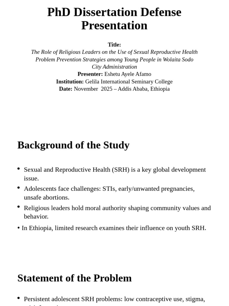 Religious Leaders' Impact on Youth SRH | PDF | Qualitative Research ...