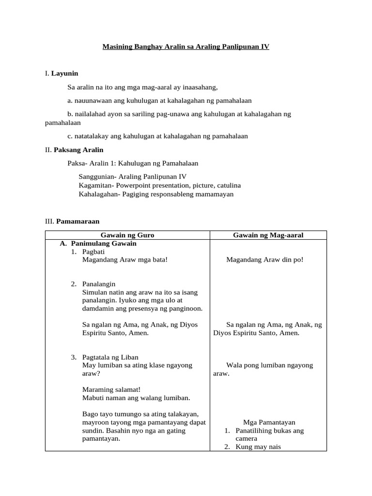 My Final Lesson Plan For Demo2 A4 | PDF
