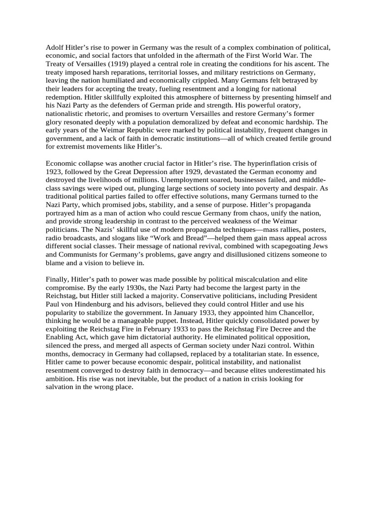 Adolf Hitler | PDF | Weimar Republic | Nazi Party
