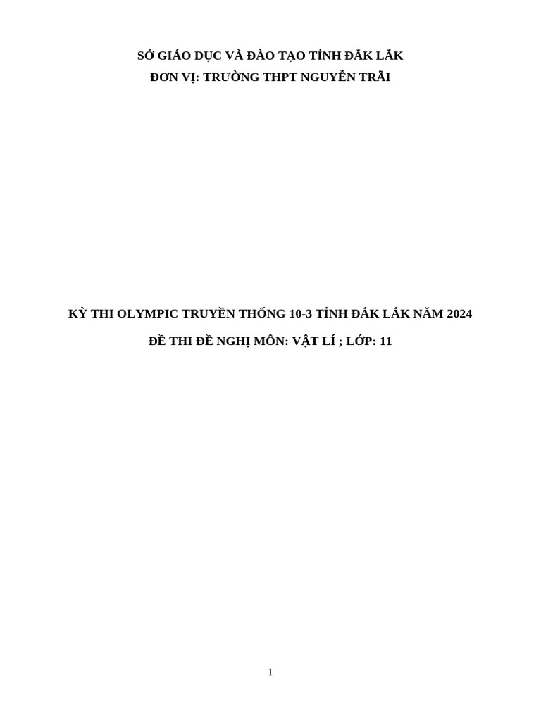 24 Li - 11 - THPT Nguyen Trai | PDF