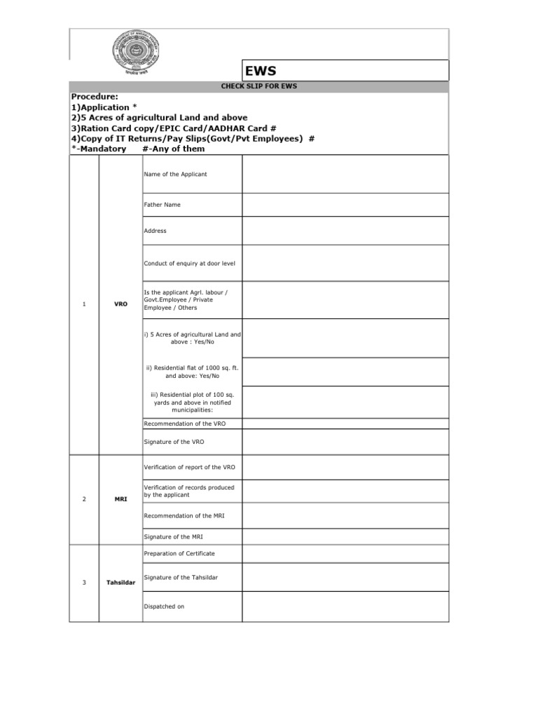 Ews Check List | PDF