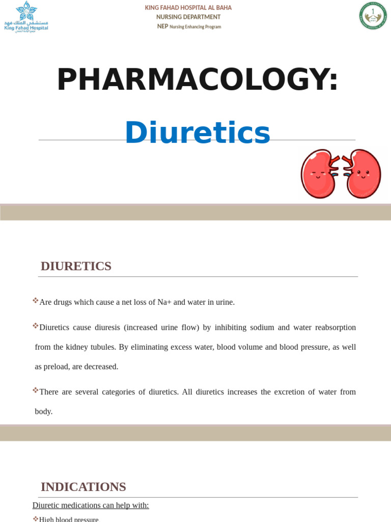 Pharmacology Diuretics | PDF | Medical Specialties | Clinical Medicine