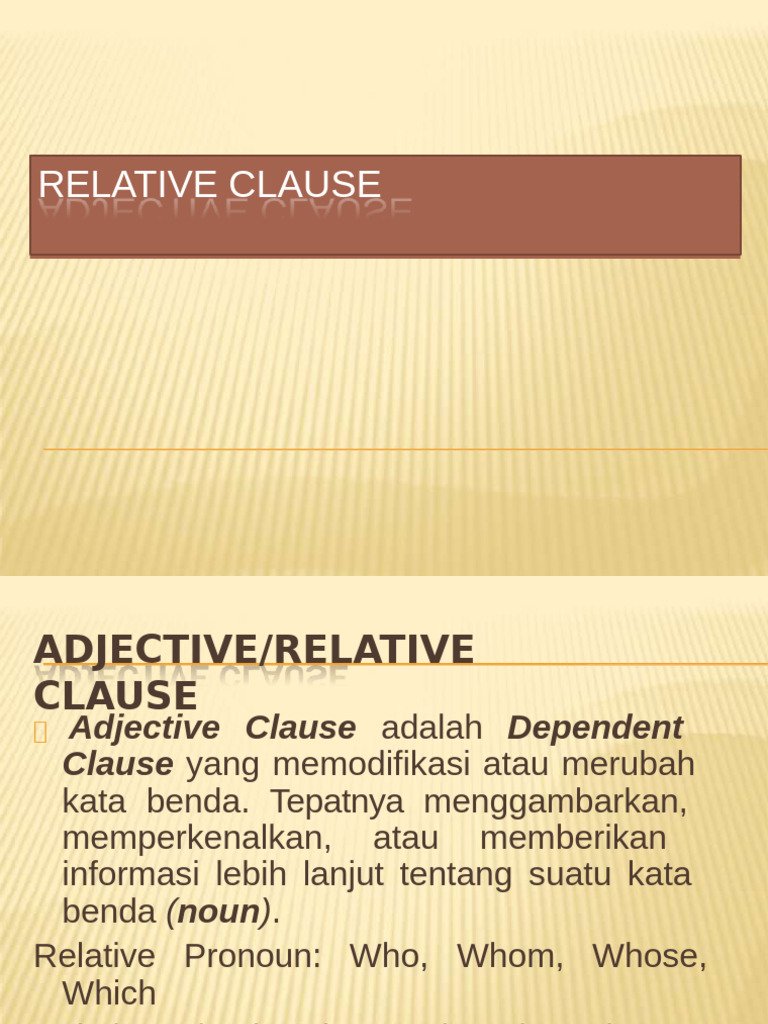Adjective Clause | PDF