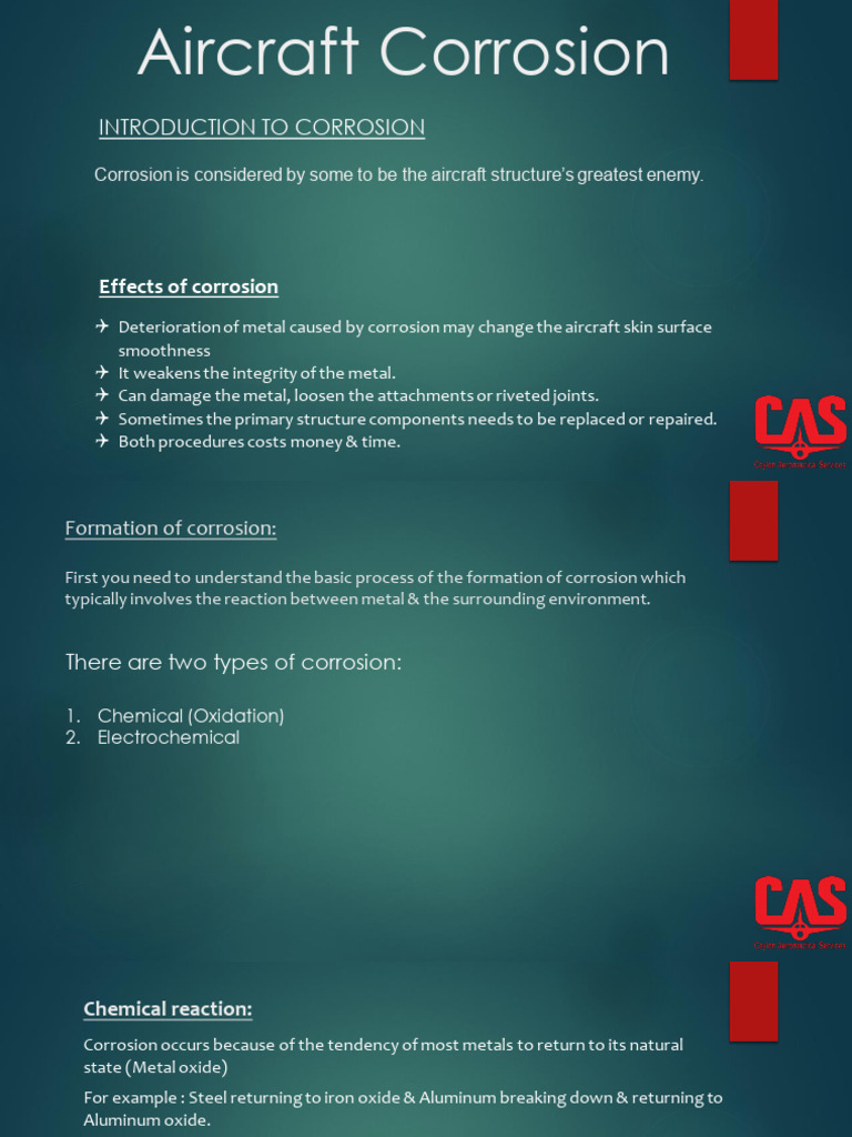 Understanding Aircraft Corrosion Types | PDF | Corrosion | Electrochemistry