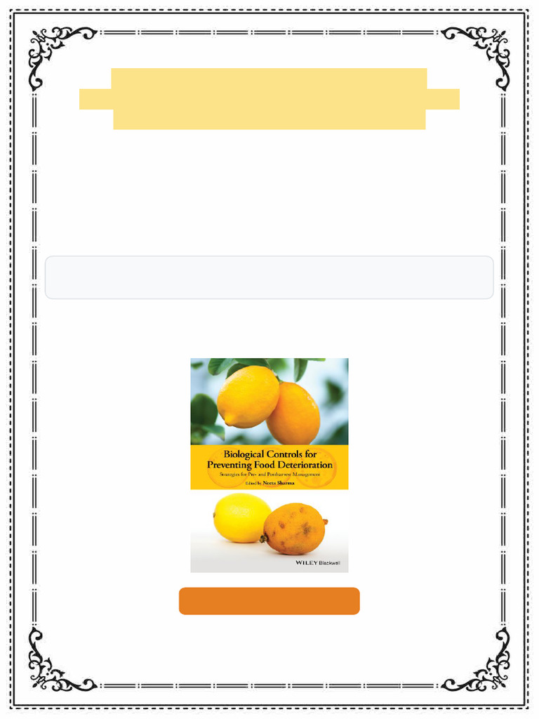 Biological Controls for Preventing Food Deterioration Strategies for ...