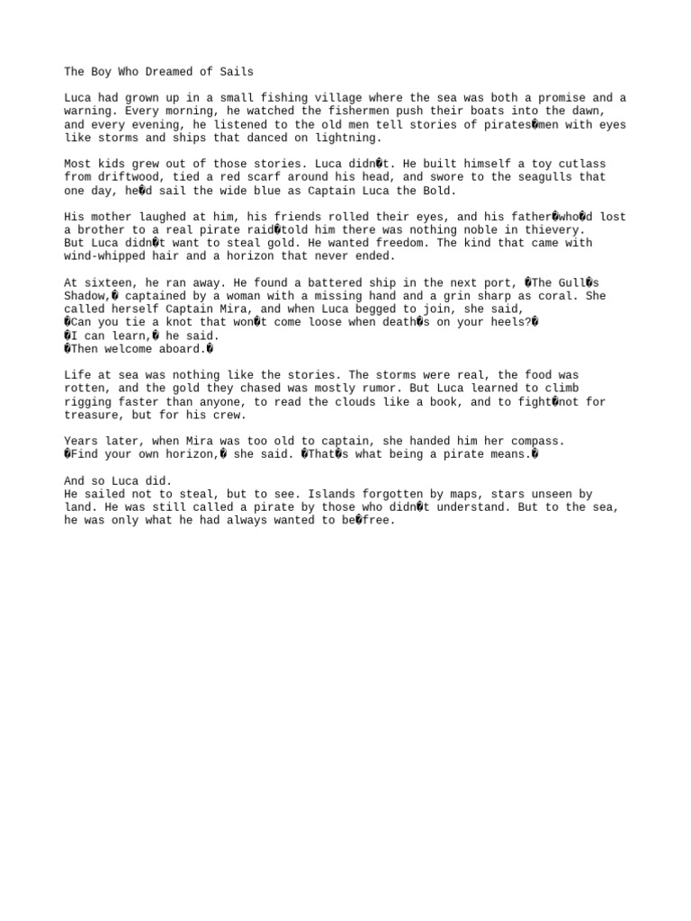 The Pirate's Journey to Freedom | PDF