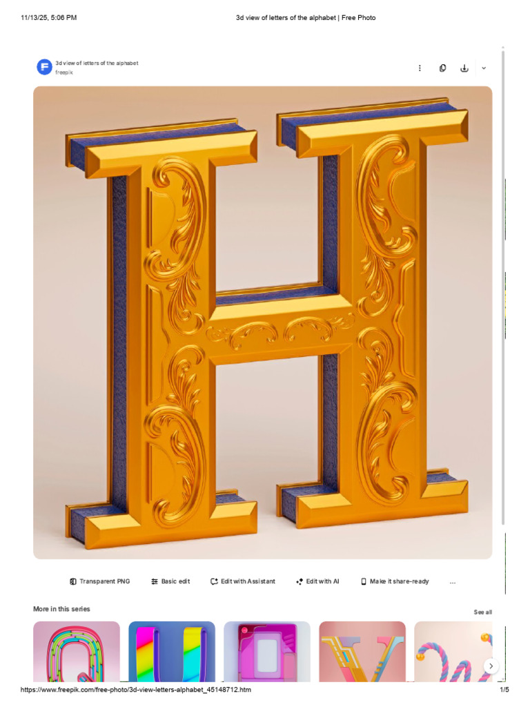 3D Alphabet Letters Collection | PDF | Computing | Software