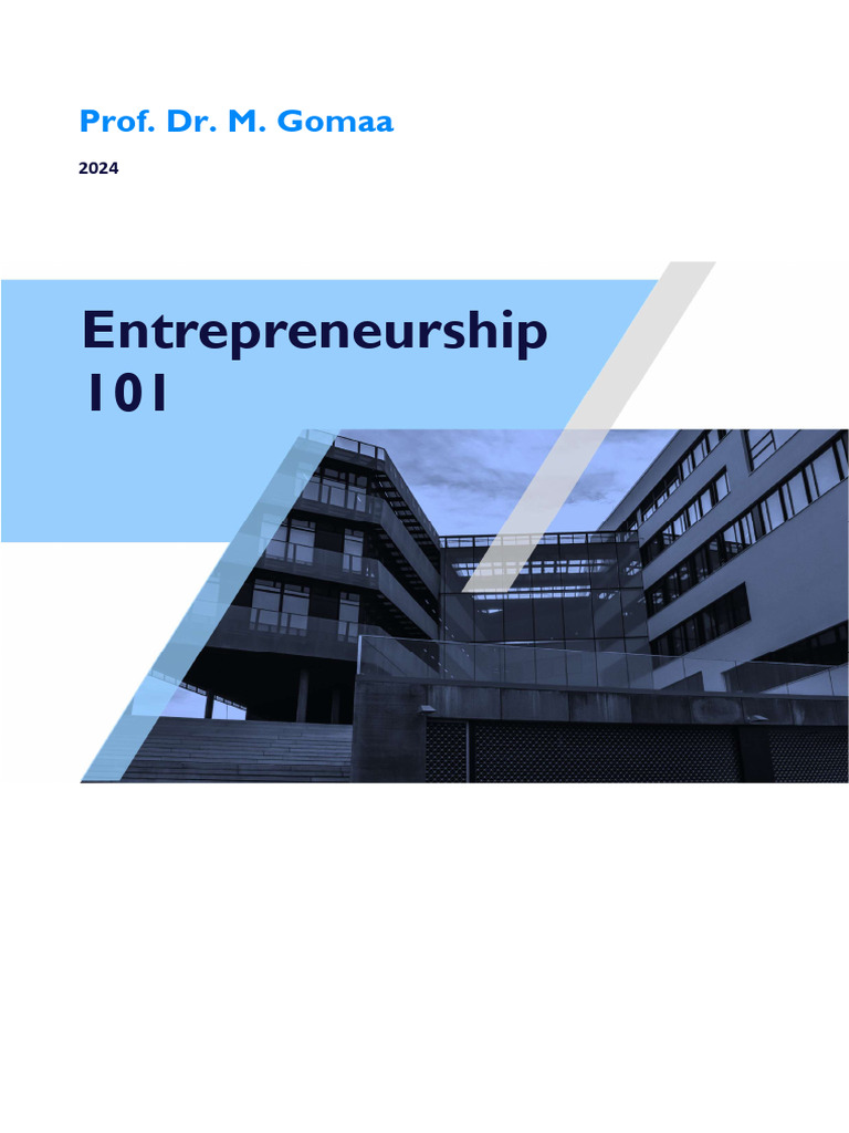 Entrepreneurship 101 | PDF | Entrepreneurship | Social Entrepreneurship