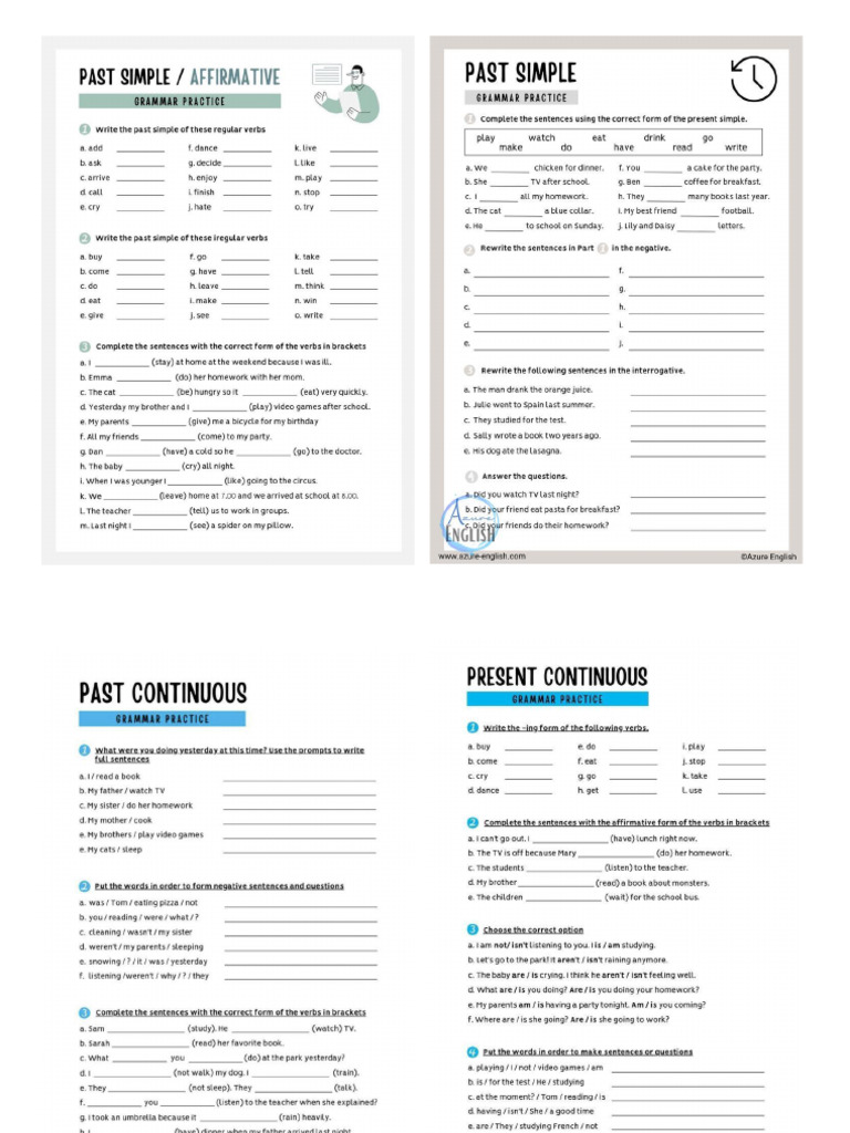 Past Cont & Past Simple | PDF