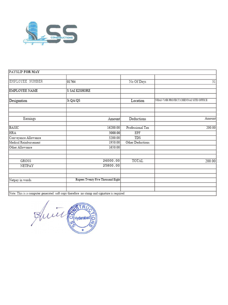 Payslip May 2024 | PDF