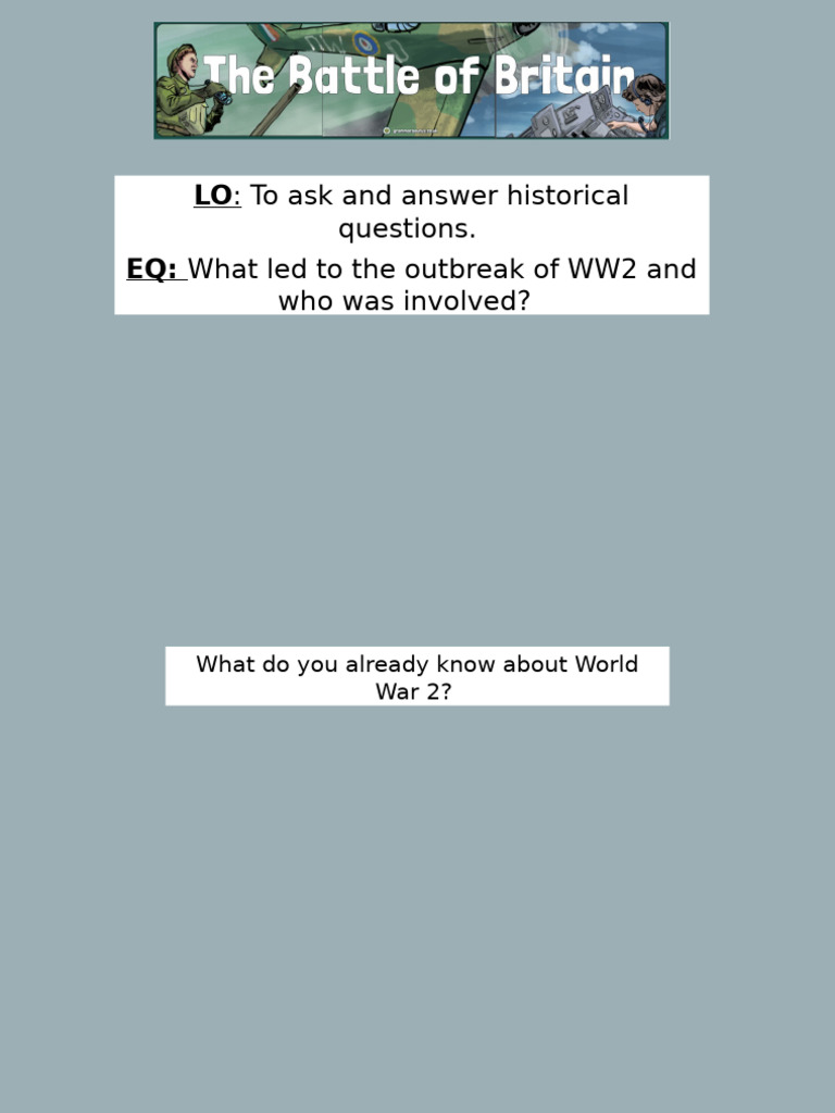 History - Battle of Britain Sequence | PDF | The Blitz | European ...