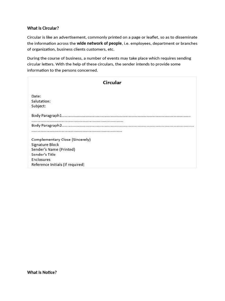 Understanding Circulars and Notices | PDF | Memorandum | Communication
