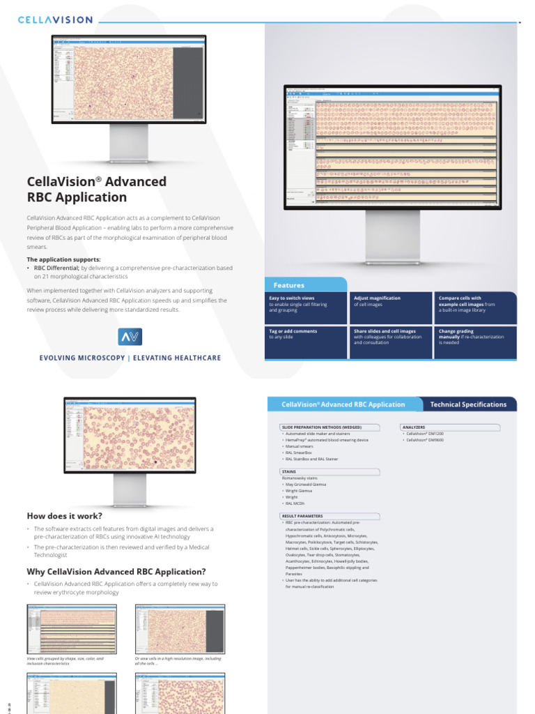CellaVision Advanced RBC Application | PDF | Red Blood Cell | Hematology