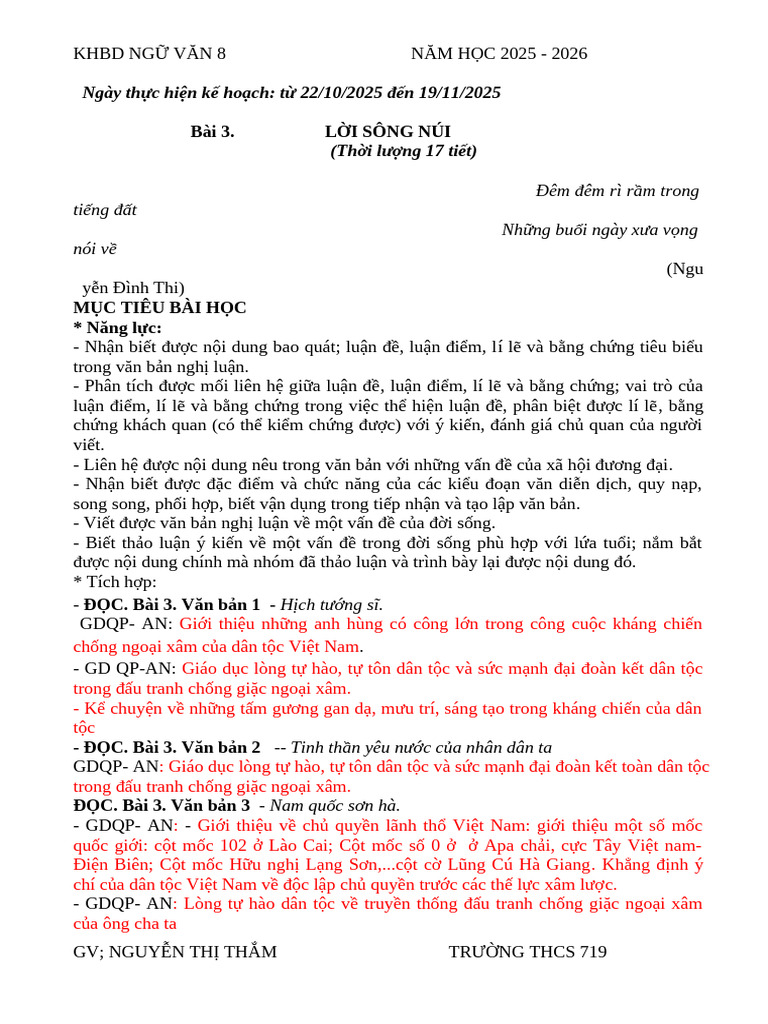 Bài 3. L I Sông Núi | PDF