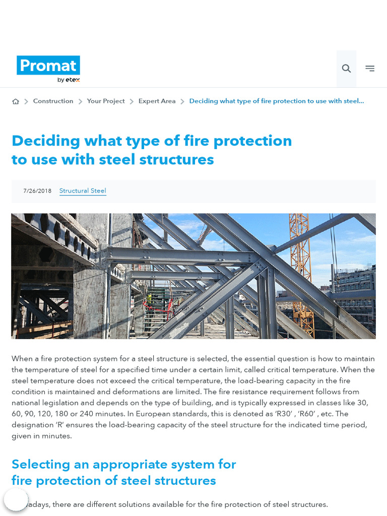 Deciding What Type of Fire Protection To Use With Steel Structures ...