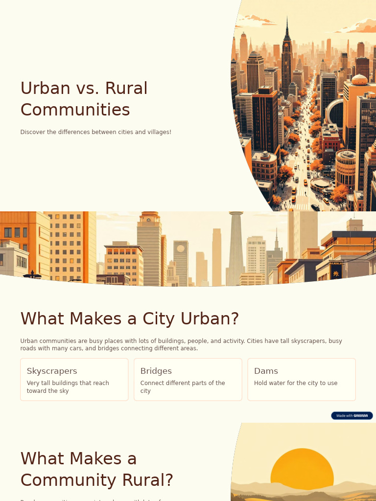 Urban Vs Rural Communities | PDF | Farms | Agriculture