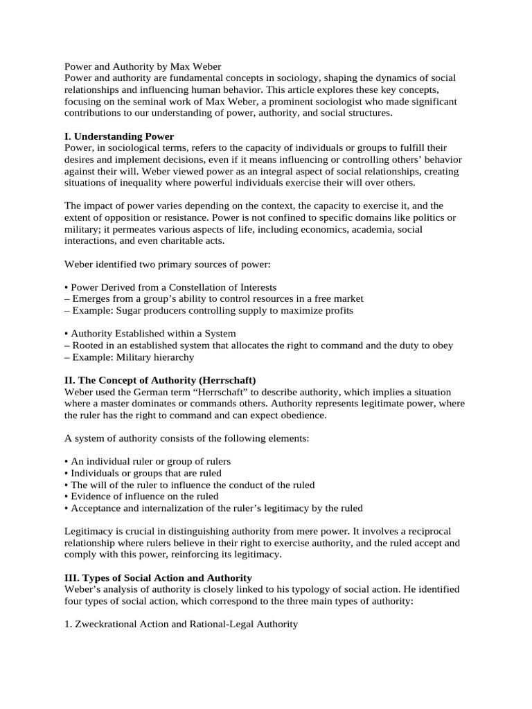 38-Max_Weber | PDF | Power (Social And Political) | Max Weber