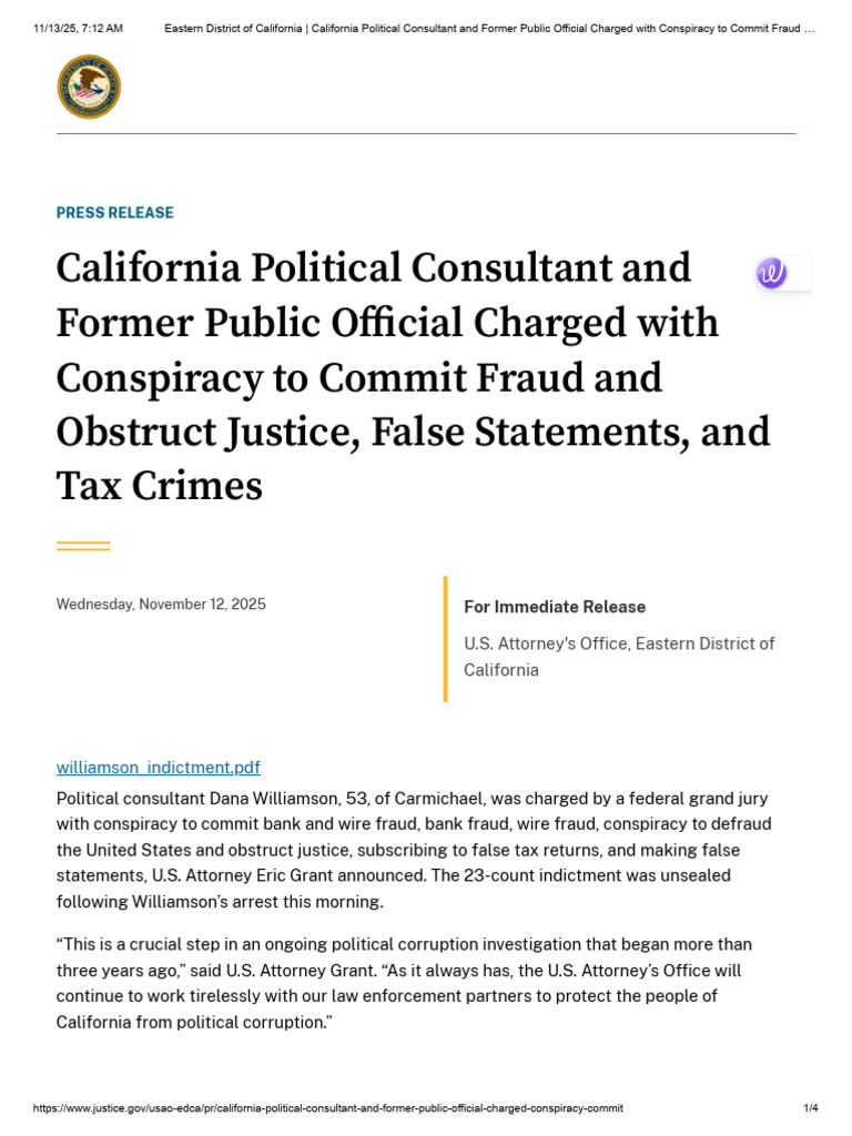 Eastern District of California: California Political Consultant and ...