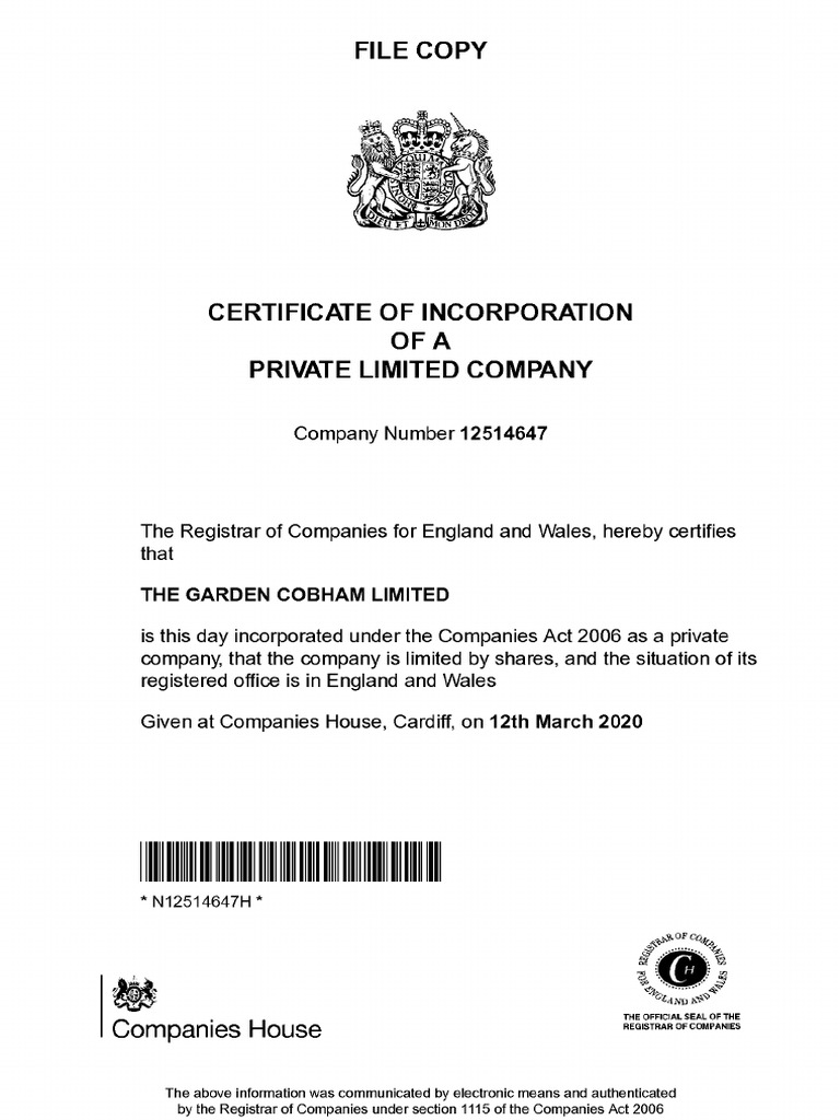 Companies House Document | PDF