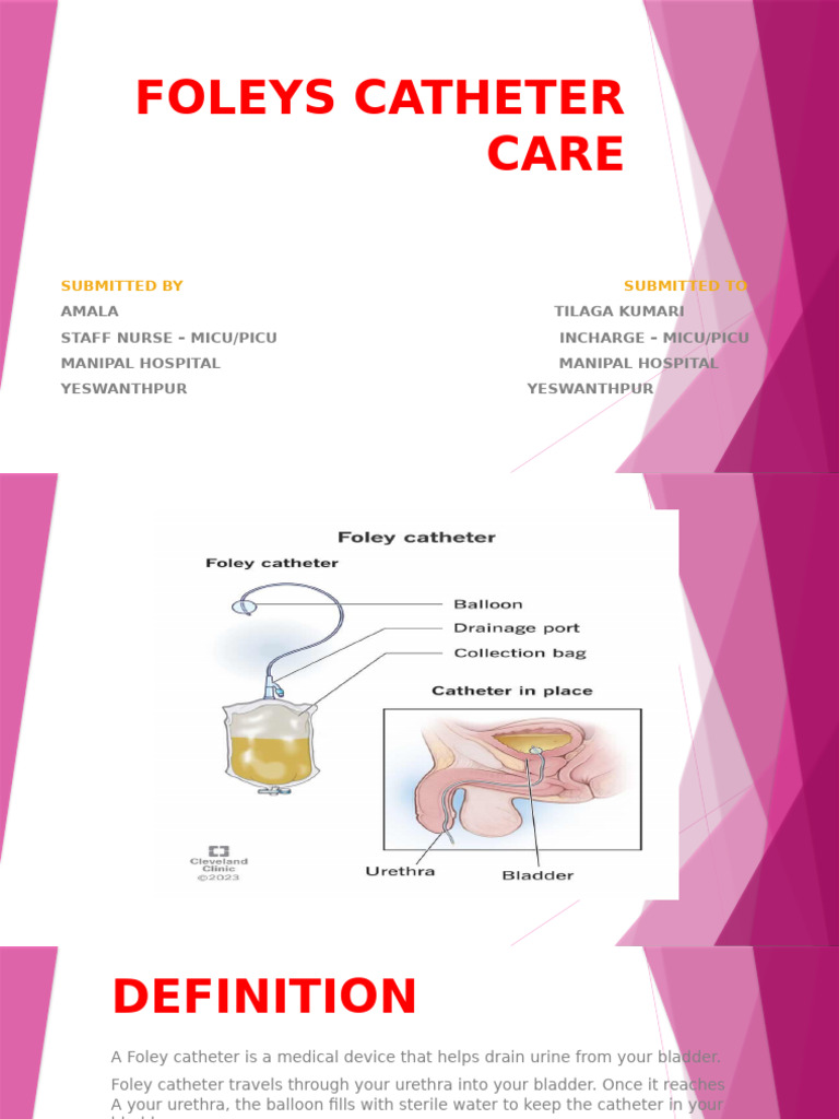 Foleys Catheter Care | PDF