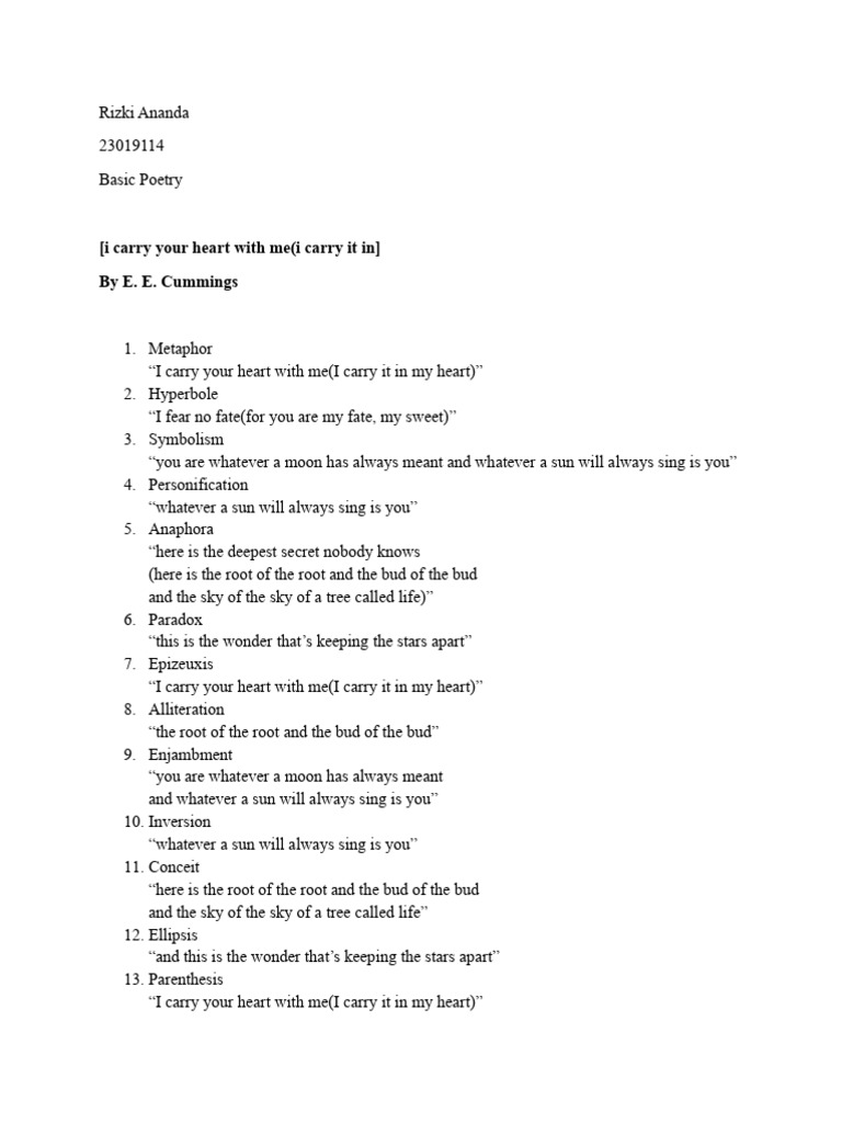 Rizki Ananda_Basic Poetry_Fugurative Language | PDF